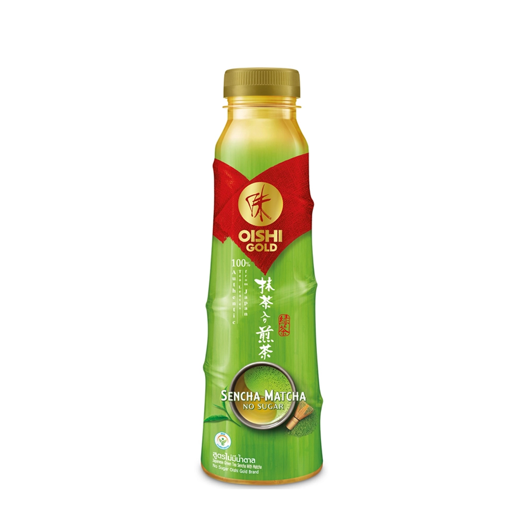 Oishi Gold Japanese Green Tea Sencha with Matcha No Sugar Formula 400ML.
